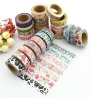 China Colorful Custom Printed Masking Adhesive Tape , Waterproof Custom Make Washi Tape,masking printed washi paper tape PACKA for sale