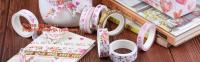 China plastic core washi paper tape,Cheap Price Custom Colored Printed Washi Masking Tape Automotive,Stationary Japanese Washi for sale