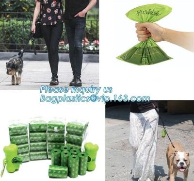 China Compostable Logo Printed Colorful Pet Dog Waste Poop Plastic Garbage Bag 100% Biodegradable, bagplastics, bagease, pac for sale