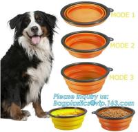 China personalized supreme portable sublimation collapsible portable silicone plastic dog bowl,dog food bowl, for sale