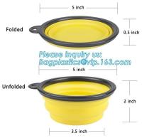 China personalized supreme portable sublimation collapsible portable silicone plastic dog bowl,dog food bowl, for sale