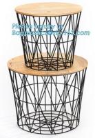 China Customized Wire Diameter Stock Pot Cooking Wire Mesh Metal Storage Basket, Industrial Metal Wire Storage Basket With Han for sale