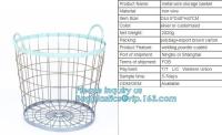 China Copper Kichen Metal Wire Fruit storage Basket, Low price metal wire mesh storage baskets, wire metal desk organizer rose for sale