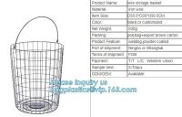 China Copper Kichen Metal Wire Fruit storage Basket, Low price metal wire mesh storage baskets, wire metal desk organizer rose for sale