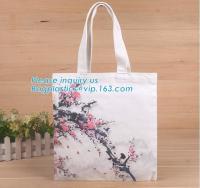 China College student's bag custom logo large space plain canvas tote bag,Promotional printed canvas wine custom cotton shoppi for sale