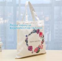 China Wholesale High Quality Women Shoulder White Plain Boutique Eco Custom Print 12oz Cotton Canvas Shopping Tote Bag bagease for sale