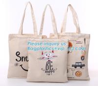 China Promotional eco friendly natural handled organic cotton bag,cotton shopping bag,cotton tote bag,Printed Handled Style Co for sale
