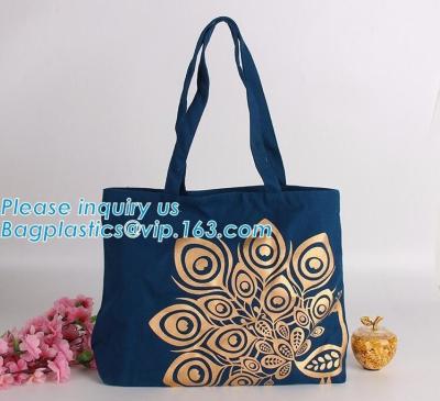 China Factory direct sale eco-friendly fashion printed customized reusable handle cotton bag,cotton canvas rope handle beach b for sale