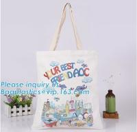 China Factory direct sale eco-friendly fashion printed customized reusable handle cotton bag,cotton canvas rope handle beach b for sale