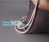 China Eco-Friendly Reusable Drawstring Bag Natural Eco-Friendly Economical Cotton Canvas Drawstring Bag,Dust Cotton Shoe Bags for sale