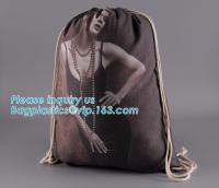 China Eco-Friendly Reusable Drawstring Bag Natural Eco-Friendly Economical Cotton Canvas Drawstring Bag,Dust Cotton Shoe Bags for sale