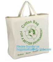 China Recycled Rough rope handle cotton canvas tote bag with logo,Canvas Bag Long Handle Tote Shopper Calico Cotton Canvas Sho for sale