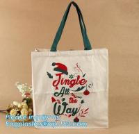 China Cotton handle bag shopping tote bag with custom printing,waxed standard size 12oz organic blank rope handle cotton canva for sale