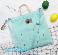 China Eco-friendly durable handles Standard size cotton promotional tote shopping bag for Custom printing,Contrast Handles Nat for sale