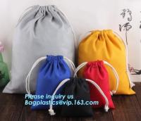 China Customized Size Custom super white Muslin pouch personalize LOGO custom cotton drawstring bag,Durable cotton canvas draw for sale