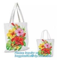 China Fashionable promotional natural cotton fabric handle shopping bag,Promotional women lady rope handle cotton canvas chevr for sale