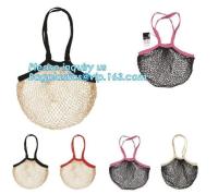 China high quality reusable Cotton Mesh Net bag Shopping Tote Bag for foods and vegetable,Extra lightweight cotton net mesh ba for sale