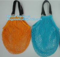 China high quality reusable Cotton Mesh Net bag Shopping Tote Bag for foods and vegetable,Extra lightweight cotton net mesh ba for sale