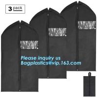 China PEVA Garment Suit Cover With Shirt Pocket,Suit Cover,waterproof dust cover,Foldable Clothing Leather Suit Cover Bag for sale