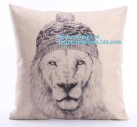 China Wholesale creative double sided printing cheap cushions geometric deer custom cushion cover 50x50,applique work cushion for sale