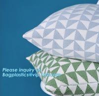 China Europe Luxurious design home decor sofa throw pillow blue geometric pattern cushion cover,fashion double color Sequins a for sale