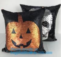 China Cushion cover decorative Sequin pillow,Mermaid reversible sequin pillow cover,Digital Print blank DIY Plain White cushio for sale