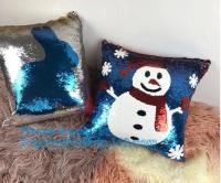 China Cushion cover decorative Sequin pillow,Mermaid reversible sequin pillow cover,Digital Print blank DIY Plain White cushio for sale