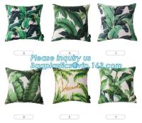 China Tropical leaf latest design digital printing cushion cover wholesale decorative pillow covers,Latest design custom print for sale