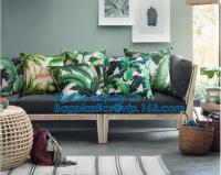 China Tropical leaf latest design digital printing cushion cover wholesale decorative pillow covers,Latest design custom print for sale