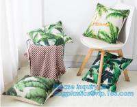 China Tropical leaf latest design digital printing cushion cover wholesale decorative pillow covers,Latest design custom print for sale