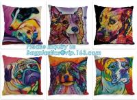 China Wholesale Custom Fashion Chinese Style Lucky Cat Digital Printing Linen Throw Car Seat Pillow Cushion Cover bagplastics for sale