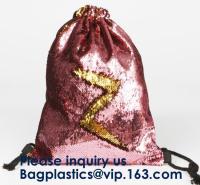 China Amazon Hot Sale Strapping Mermaid Reversible Sequin Drawstring Bag, Wholesale Polyester Custom LOGO Sequin, Sequins, Paillet for sale