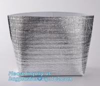 China Reusable aluminium foil thermal insulation material cooler bag foPromotional 420D Polyester Insulation Picnic Cooler Bag for sale