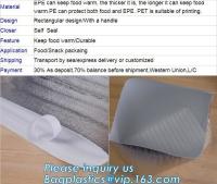 China Reusable aluminium foil thermal insulation material cooler bag for picnic with Strapping tape closureRecycled PP Woven Plast for sale
