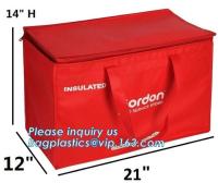 China Large Thermal Insulated Reusable Aluminium Foil Insulation Cooler Bag,Insulation oxford cooler bag tote organizer holder for sale