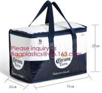 China Freezable foldable insulation large lunch cooler bag,Hot sale cooler tote printed non woven food package insulation bags for sale