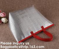 China Insulated Thermal Non Woven Aluminum Foil Cooler Bag For Frozen Food,Reusable Insulated Aluminum Foil Thermal Lunch Cool for sale
