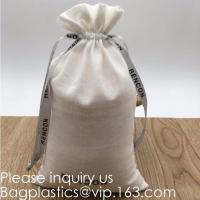 China Double Canvas Drawstring Bag Cotton Pouch Gift Sachet Bags Muslin Bag Reusable Tea Bag,Organic Cotton Reusable Produce B for sale
