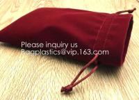 China Envelop Red Velvet Christmas Pouch Promotional Red Velvet Packaging Bag For Cosmetic Gift Packaging, For Jewelry, bottle for sale