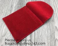 China Envelop Red Velvet Christmas Pouch Promotional Red Velvet Packaging Bag For Cosmetic Gift Packaging, For Jewelry, bottle for sale