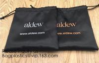 China Black Satin Drawstring Bag With Gold Printing And Ribbon, Various Color Thick Matt Satin Dust Bag,Small Silver Satin Dra for sale
