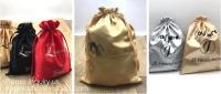 China Soft And Shinny White Silk Drawstring Pouch,Nude Color Satin Drawstring Bag,Promotional Satin Cosmetic Bag, package pac for sale