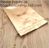 China High Quality Gift Small Bag,Gift Shopping Bag,Super Soft White Black Rose Gold Silk Drawstring Bag,Graograin Satin Pouch for sale