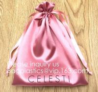 China Gift bag With Drawstring,Bag For Hair Extension,Pouch For Jewelry,Ivory Satin Drawstring Pouch bags,Promotion Colorful S for sale
