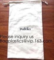 China White Brushed Cotton Twill Drawstring Bag For Packaging,Cotton Flannel Dust bag,Pure White Cotton Flannel Packaging Bag for sale