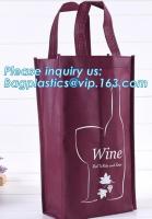 China quality supplier durable non-woven Reusable Polypropylene non woven wine bag, Fashion fancy wine bag/insulated non woven for sale