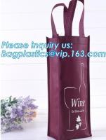 China quality supplier durable non-woven Reusable Polypropylene non woven wine bag, Fashion fancy wine bag/insulated non woven for sale