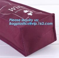 China quality supplier durable non-woven Reusable Polypropylene non woven wine bag, Fashion fancy wine bag/insulated non woven for sale