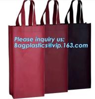 China Custom printed non woven drawstring bag for wine, Custom Heavy Duty Non Woven 6 Bottles Carrier Packaging Divided Wine T for sale