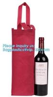 China Custom printed non woven drawstring bag for wine, Custom Heavy Duty Non Woven 6 Bottles Carrier Packaging Divided Wine T for sale